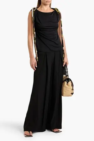 Emilio Pucci Knotted Draped Crepe Top