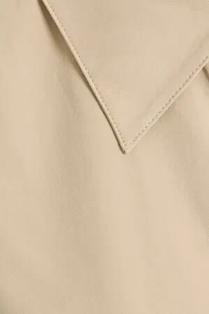 FRAME Utility Shift Cottontwill Mini Shirt Dress