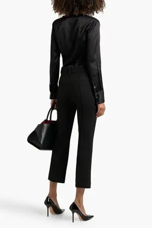 FRAME The Reboot Cropped Crepe Bootcut Pants