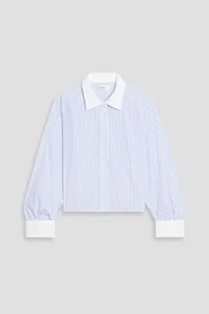 FRAME Charles Striped Cottonpoplin Shirt - White