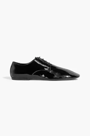 Dries Van Noten Patentleather Oxford Shoes - Black