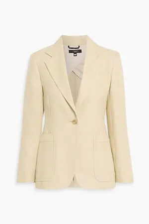 Max Mara Cotton And Linenblend Blazer - Sand