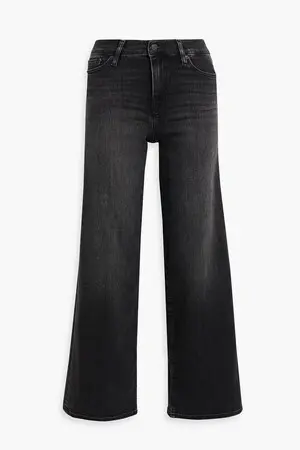 FRAME Le Slim Palazzo Highrise Wideleg Jeans - Black