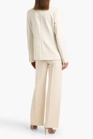Max Mara Twill Blazer With Buttoned Cuffs - Ecru