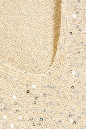 Max Mara Colomba Sequinembellished Knitted Top