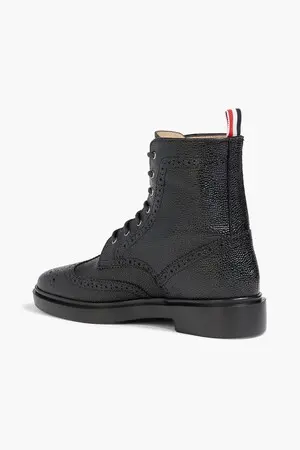 Thom Browne Pebbledleather Combat Boots