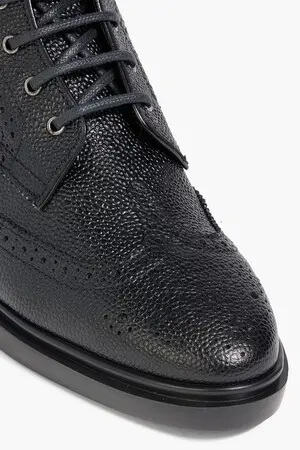 Thom Browne Pebbledleather Combat Boots