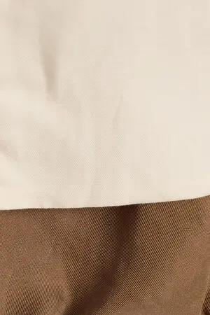 Max Mara Biacca Twotone Linen And Silkblend Twill Shirt
