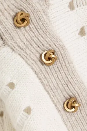 Max Mara Alfeo Striped Ribbed Wool And Cashmereblend Sweater