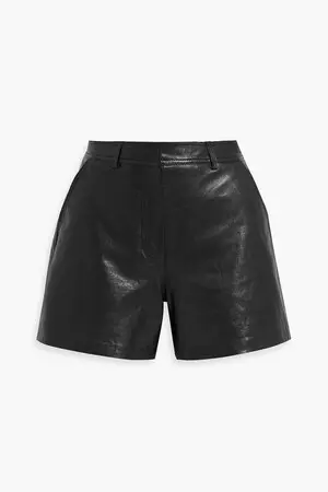 Max Mara Virgola Leather Shorts