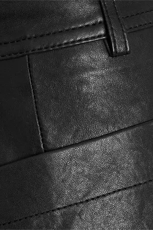 Max Mara Virgola Leather Shorts