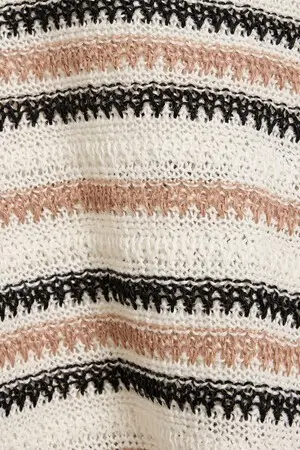 Max Mara Striped Linen Knit Vest