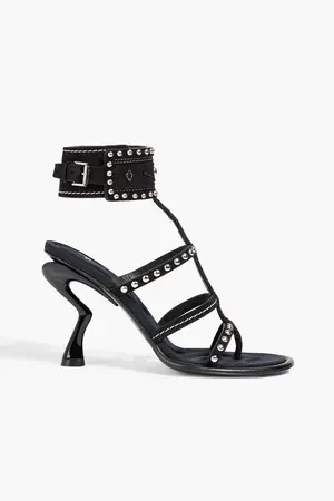 Emilio Pucci Emilia Studded Suede Sandals - Black