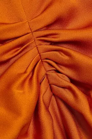 Victoria Beckham Ruched Satincrepe Mini Dress