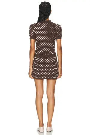 Sandy Liang Tumi Sweater Dress Polka Dot Knit