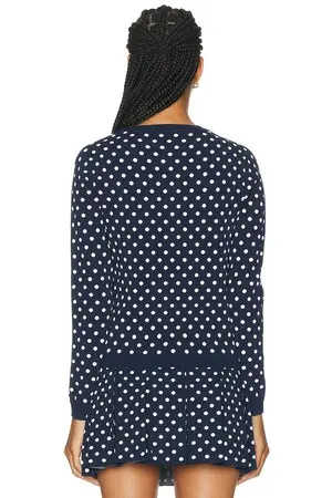 Sandy Liang Fable Cardigan In Navy