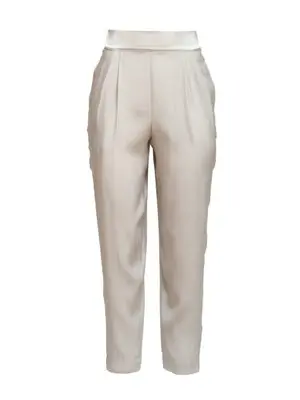 HELENE GALWAS Debbie Silk Pants - Silver