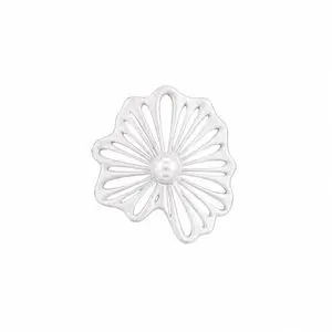 ORMIRO Spellflower Pearl & Sterling Ring - Silver