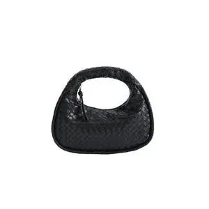 SUUD COLLECTION Joli Braided Leather Mini Bag - Black