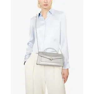 BVLGARI Serpenti Forever Elongated Metallic-leather Top-handle Bag