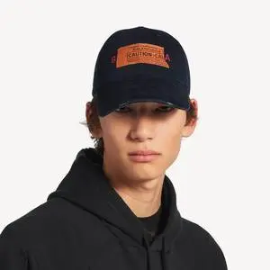 Balenciaga Logo Cap In Navy
