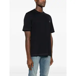 Brunello Cucinelli Logo Embroidered Crewneck T-shirt