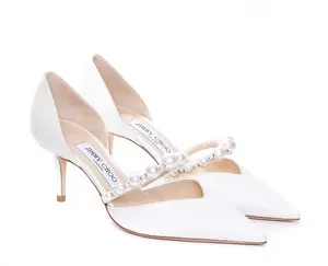 JIMMY CHOO Pearl Embellished Pointed Toe Pumps
