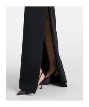 SAFIYAA LONDON Noah Floral-appliqué Crêpe Gown
