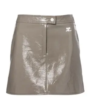 COURREGES Vinyl Miniskirt - Grey