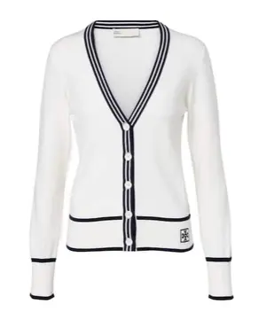 Tory Burch Wool-blend Cardigan - White