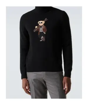 Ralph Lauren Embroidered Cashmere Turtleneck Sweater