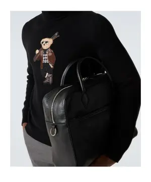 Ralph Lauren Embroidered Cashmere Turtleneck Sweater