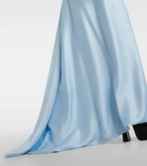 VIVIENNE WESTWOOD Galaxy Strapless Satin Gown - Blue