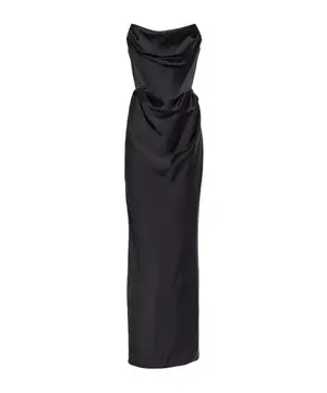 VIVIENNE WESTWOOD Off-shoulder Satin Gown - Black