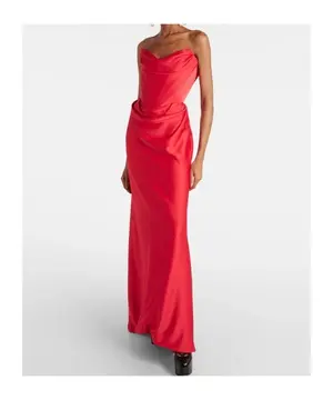 VIVIENNE WESTWOOD Off-shoulder Satin Gown