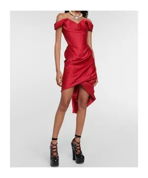 VIVIENNE WESTWOOD Nova Cora Crêpe Satin Mini Dress - Red