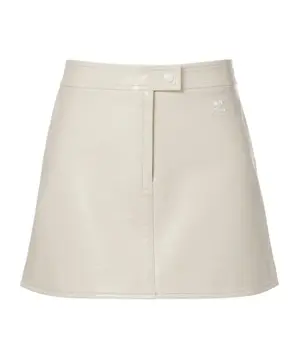 COURREGES Redition Faux Leather Mini Skirt - White