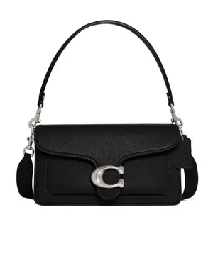 COACH Tabby 26 Logo Plaque Shoulder Bag - Black