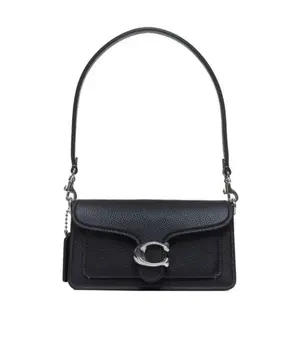 COACH Tabby 20 Logo Plaque Shoulder Bag - Black
