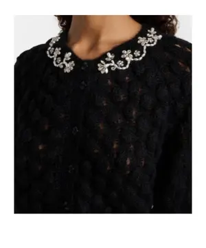 Simone Rocha Embellished Mohair-blend Cardigan