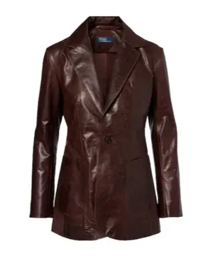 Polo Ralph Lauren Leather Blazer - Black