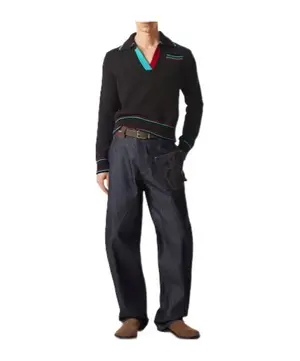 J.W.ANDERSON Color-block Trim Versatile Minimalist Sweater