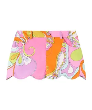 Emilio Pucci Printed Scalloped Shorts - Multicolor