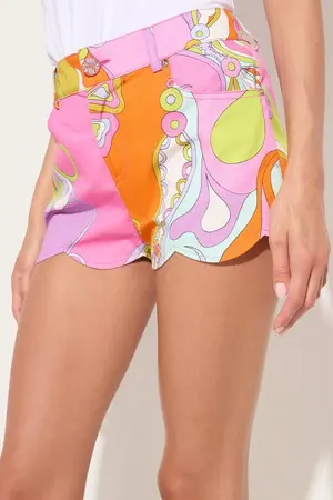 Emilio Pucci Printed Scalloped Shorts