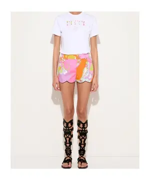 Emilio Pucci Printed Scalloped Shorts