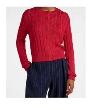 Ralph Lauren Cable-knit Silk Cardigan
