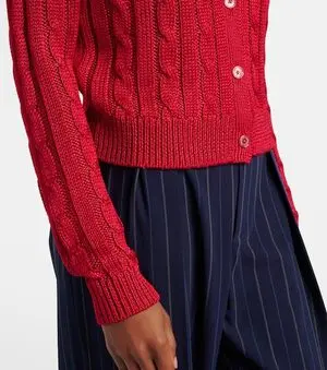 Ralph Lauren Cable-knit Silk Cardigan