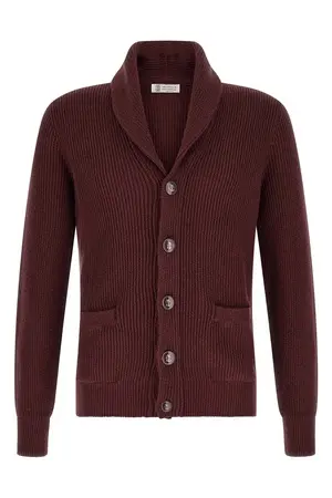 Brunello Cucinelli Malfile Shawl Collar Cardigan - Red