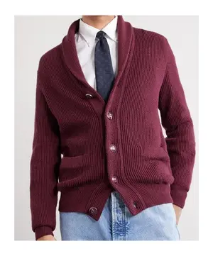 Brunello Cucinelli Malfile Shawl Collar Cardigan - Red
