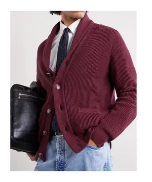 Brunello Cucinelli Malfile Shawl Collar Cardigan - Red